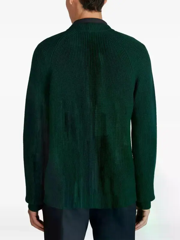 ZANONE V-neck Button Cardigan - Green