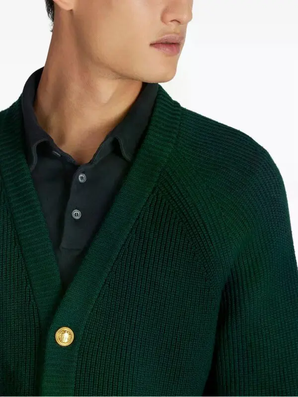 ZANONE V-neck Button Cardigan - Green