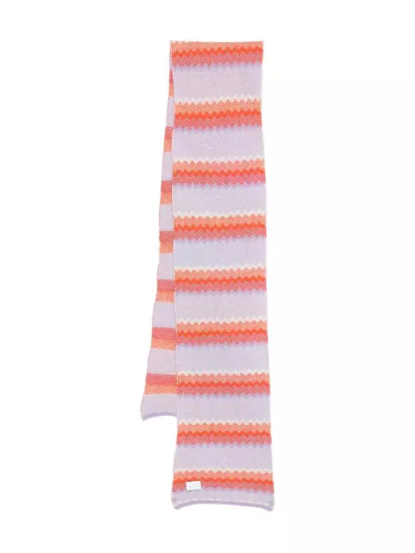 MANUEL RITZ Striped Scarf - Purple