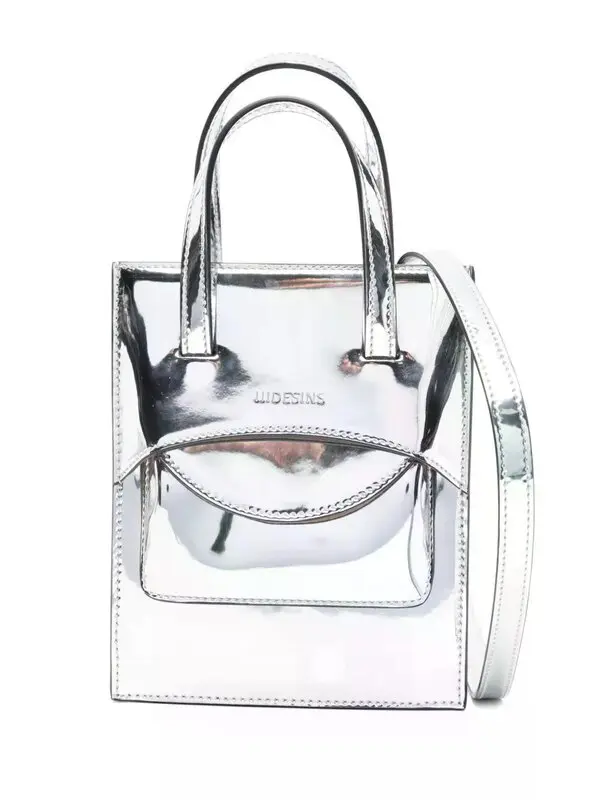 HIDESINS Mini Flap Mirror Tote - Silver
