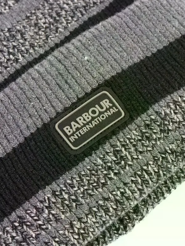 Barbour Boston Striped Beanie Scarf Set