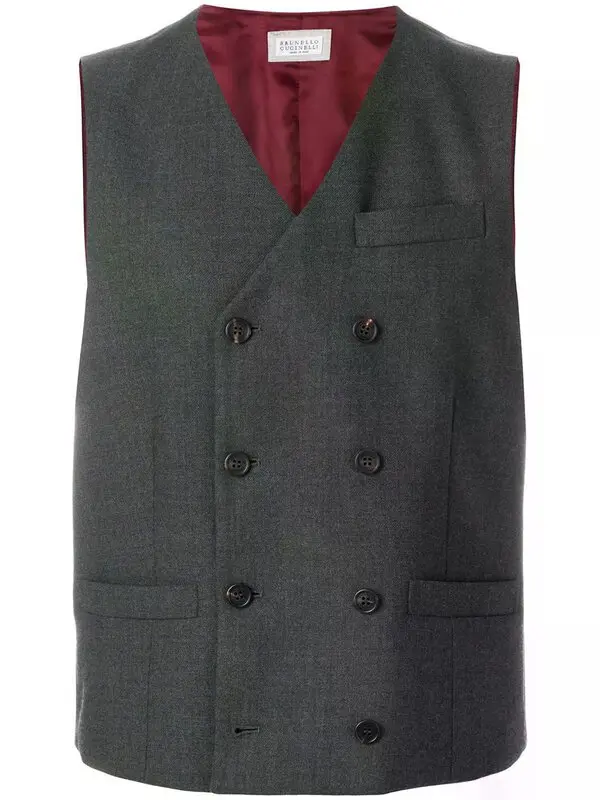 Brunello Cucinelli Double-breasted Virgin Wool Waistcoat