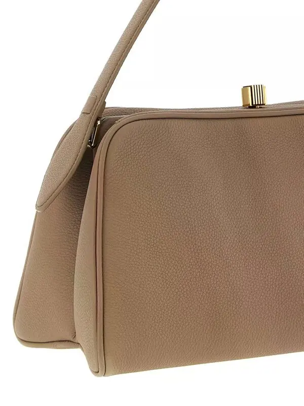 Khaite Embossed Leather Handbag - Neutrals