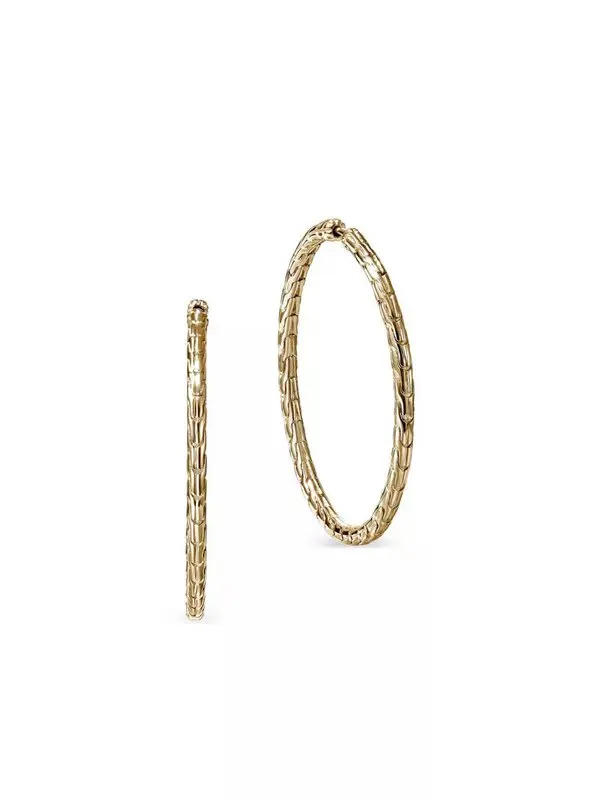 John Hardy 14k Yellow Jh Essential Flex 39mm Hoop Earrings