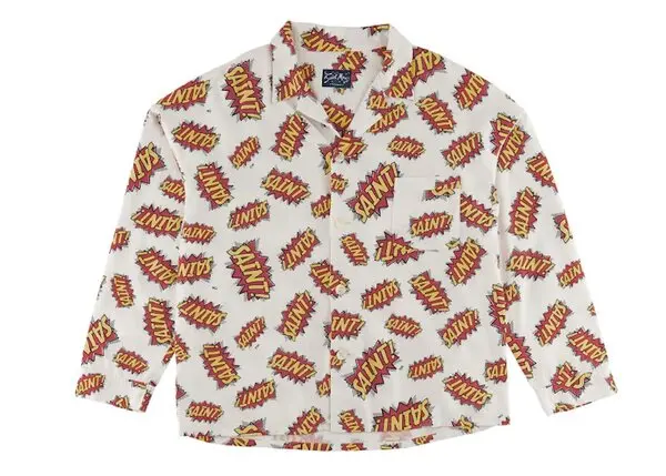 SAINT MXXXXXX Pow Pajama Shirt - White Red