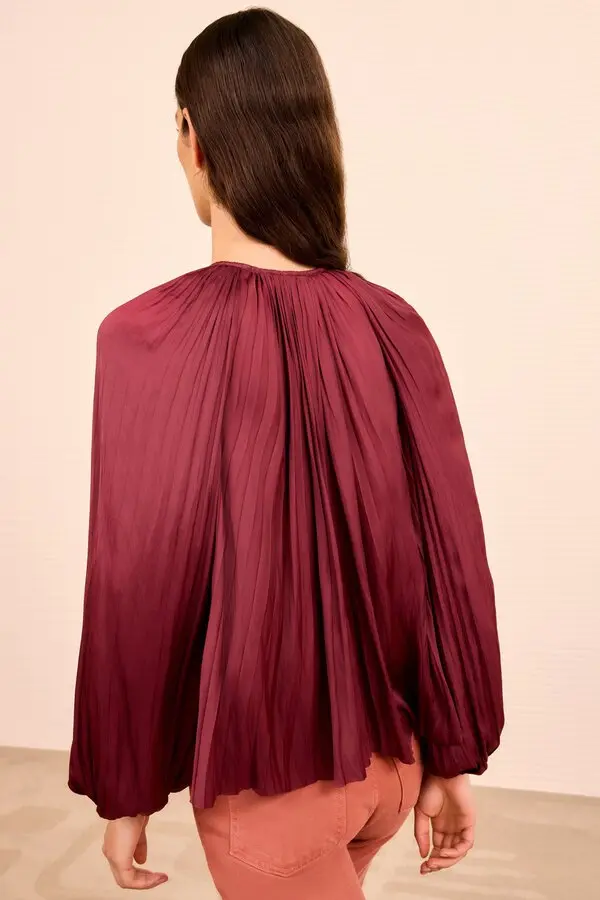 Ulla Johnson Electra Long Sleeve Blouse - Claret