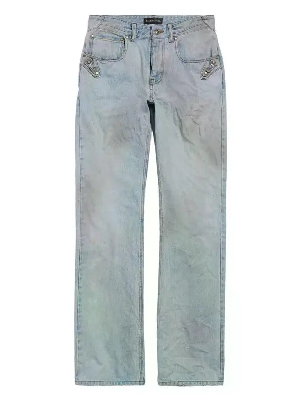 Balenciaga Distressed Straight-leg Jeans