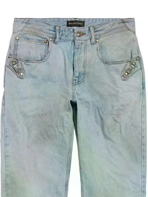 Balenciaga Distressed Straight-leg Jeans