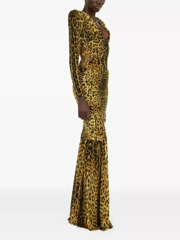 Roberto Cavalli Jaguar-print Maxi Dress