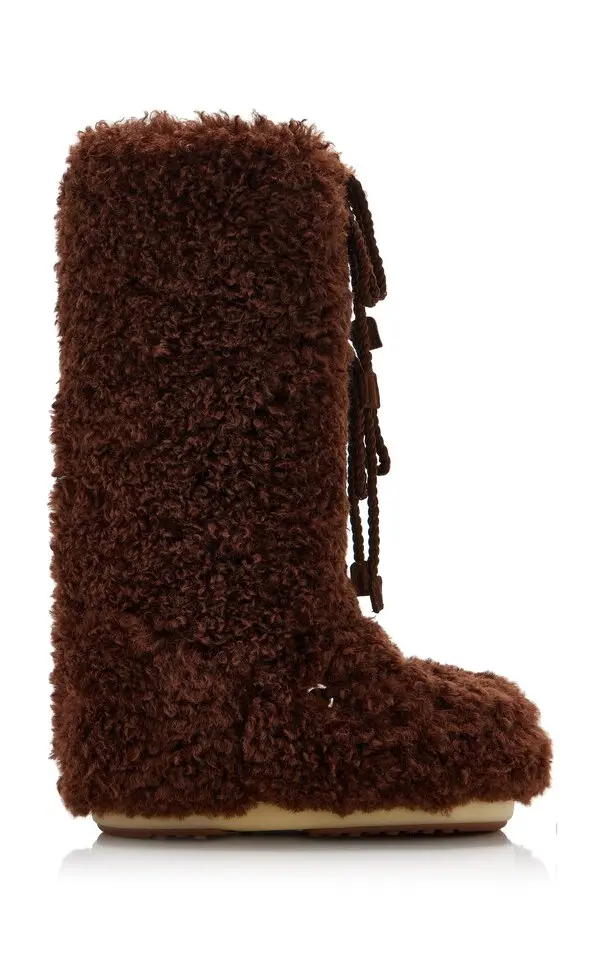 Moon Boot Icon Shearling Boots - Brown