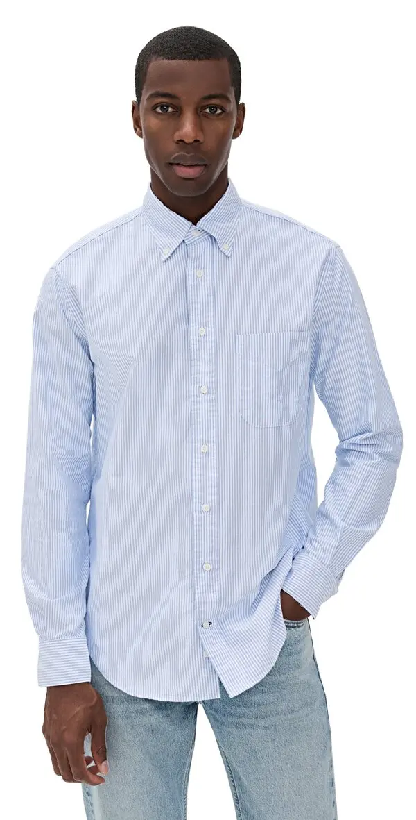 Gitman Bros Striped Classic Oxford Shirt