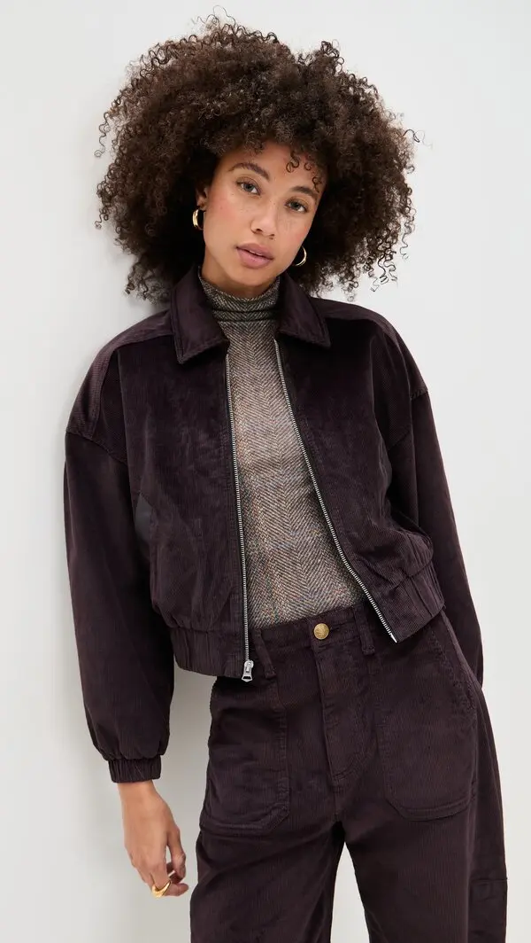 Rag & Bone Lara Corduroy Jacket - Dark Brown