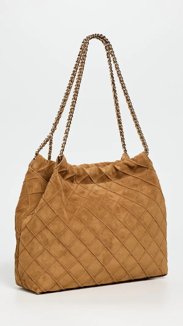 Tory Burch Fleming Suede Hobo Bag