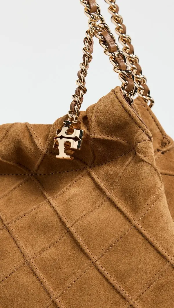 Tory Burch Fleming Suede Hobo Bag
