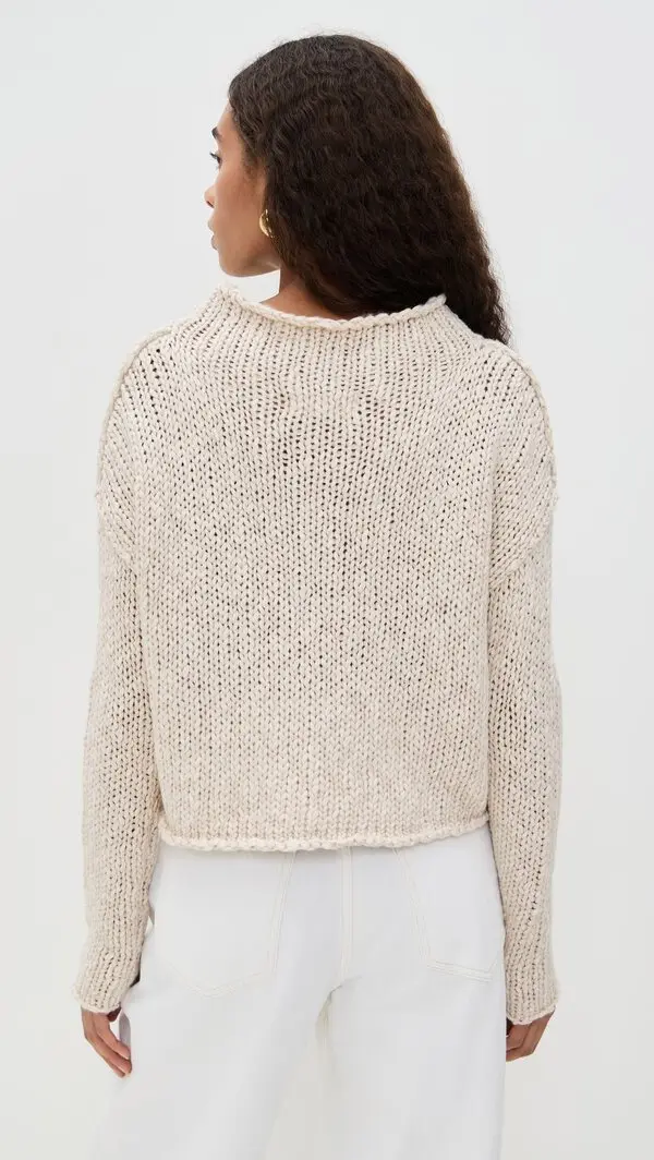 Free People Opal Mock Neck Sweater - Tea
