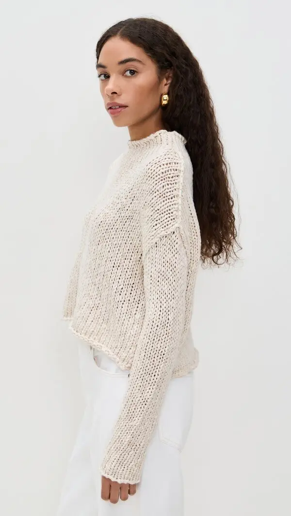 Free People Opal Mock Neck Sweater - Tea