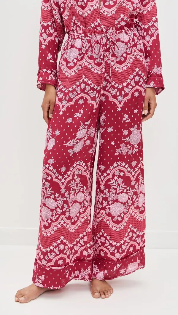 Free People Dreamy Days Pajama Set - Cherry Combo