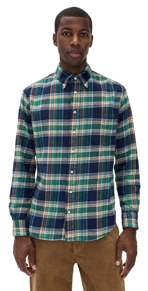 Gitman Bros Brushed Winter Madras Shirt - Multi