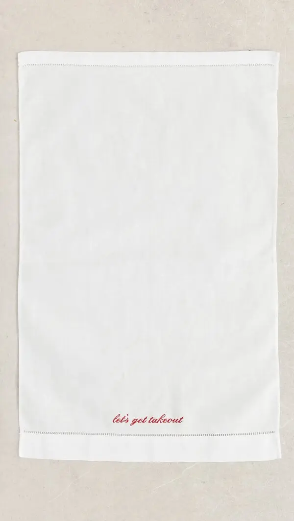 ABBODE Let's Get Takeout Tea Towel