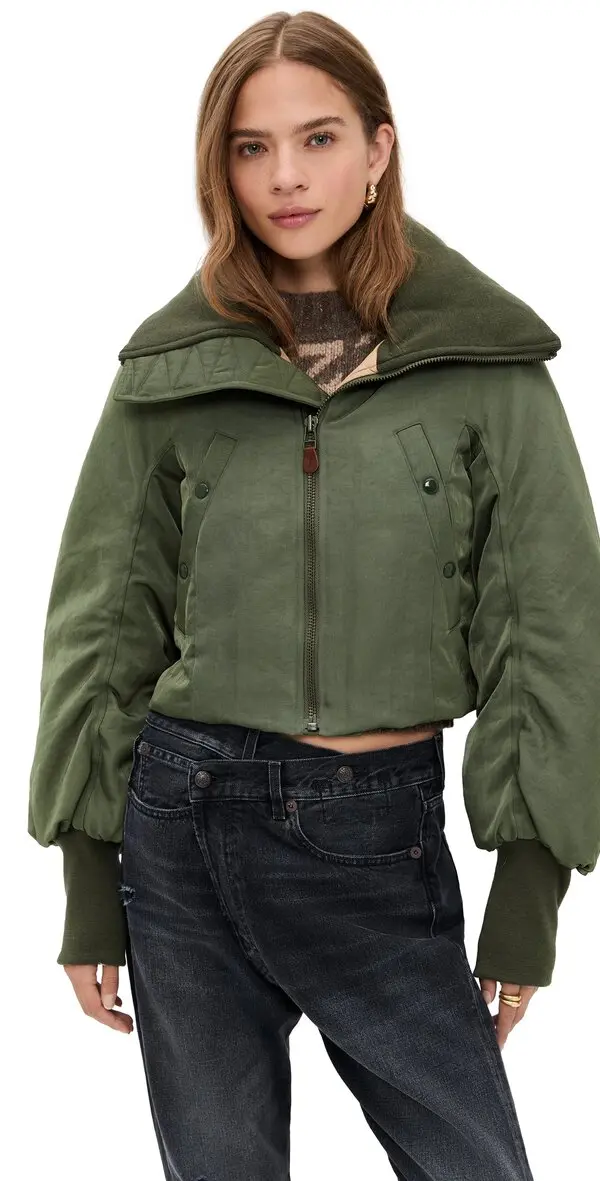 R13 Oversized Padded Flight Jacket