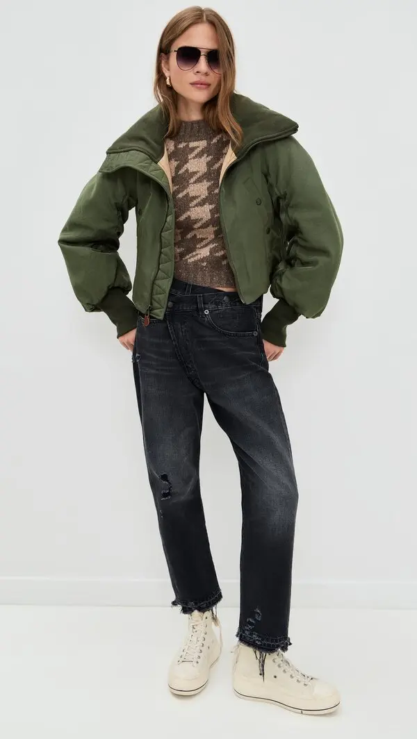 R13 Oversized Padded Flight Jacket