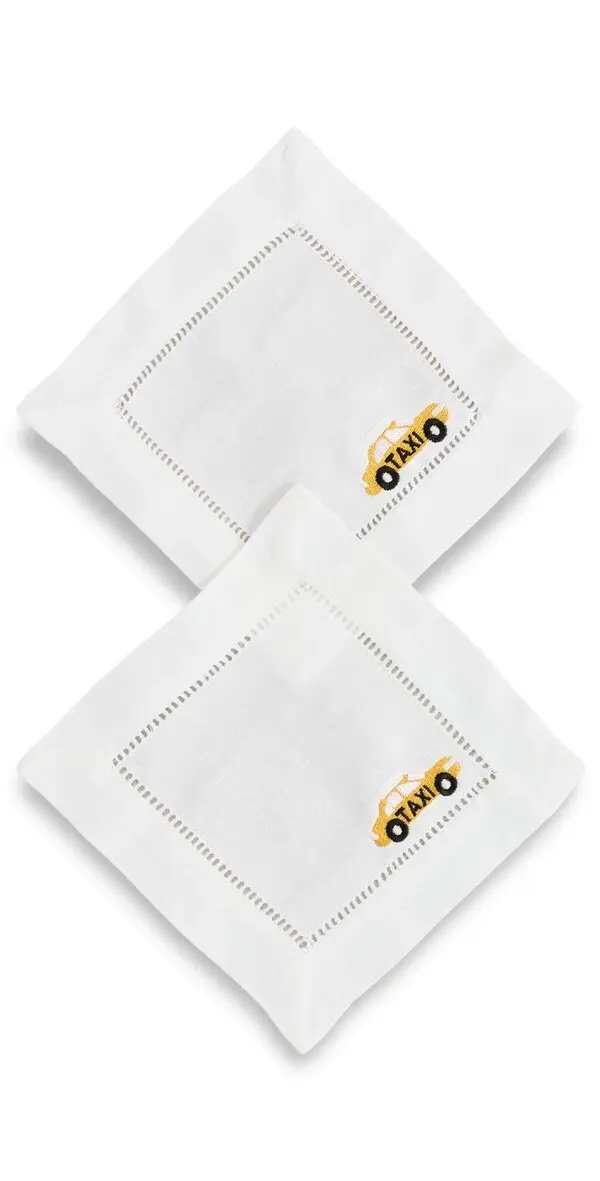 ABBODE Taxi Napkins Set Of 2 - White