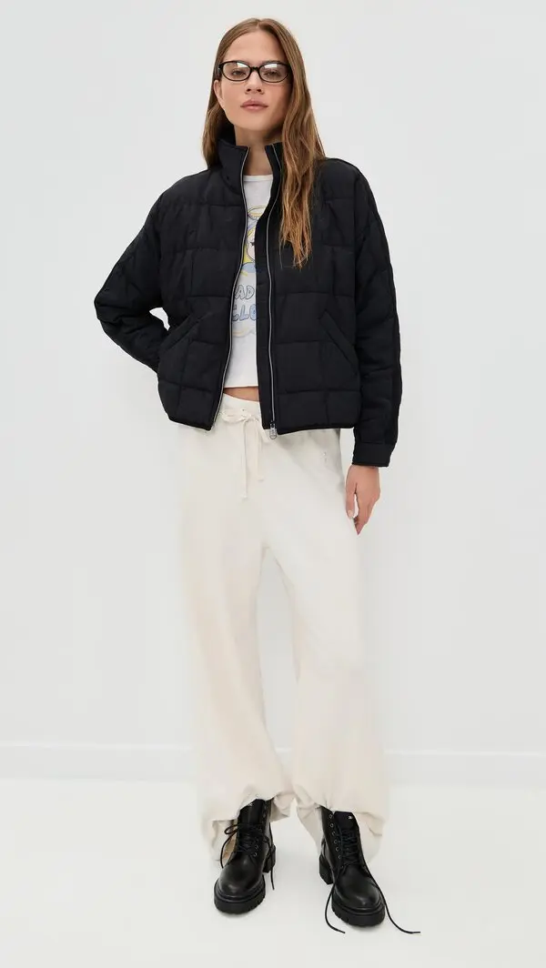 Free People Pippa Packable Puffer Jacket - Black