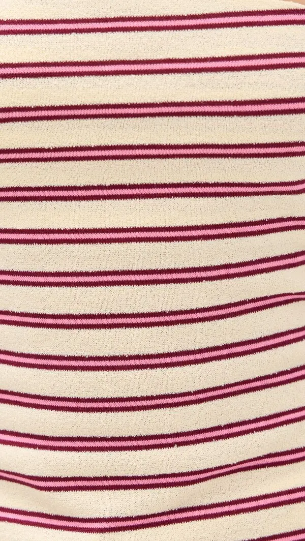 BAILEY ROSE Striped Strapless Terry Top