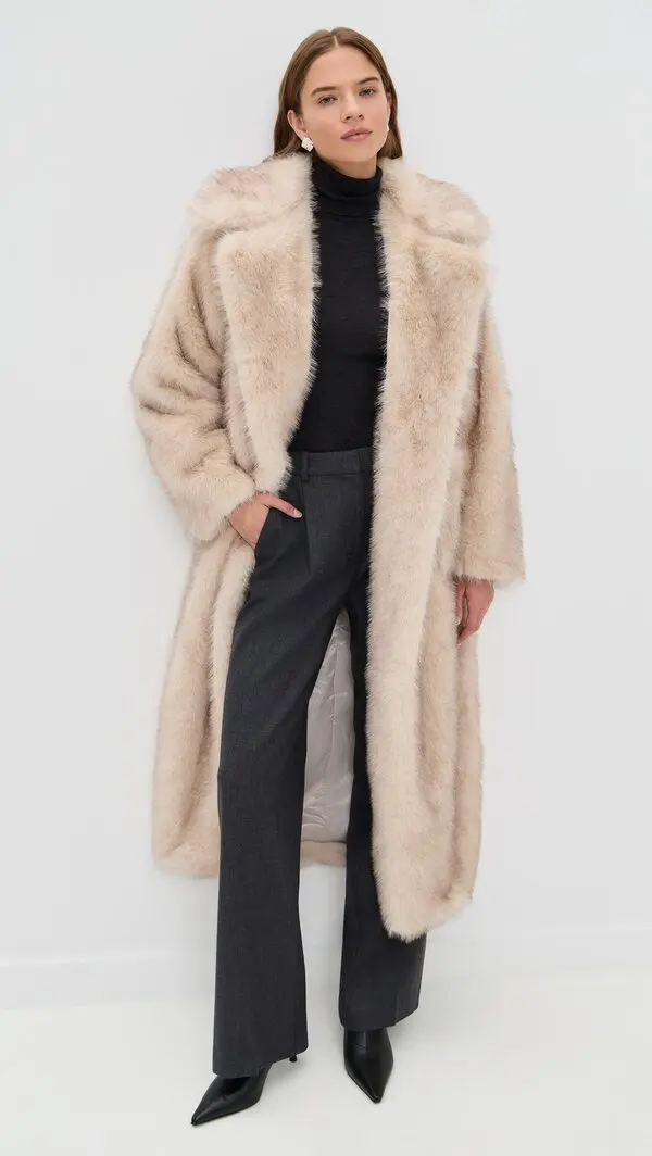 4TH & RECKLESS Schiffer Faux Fur Coat