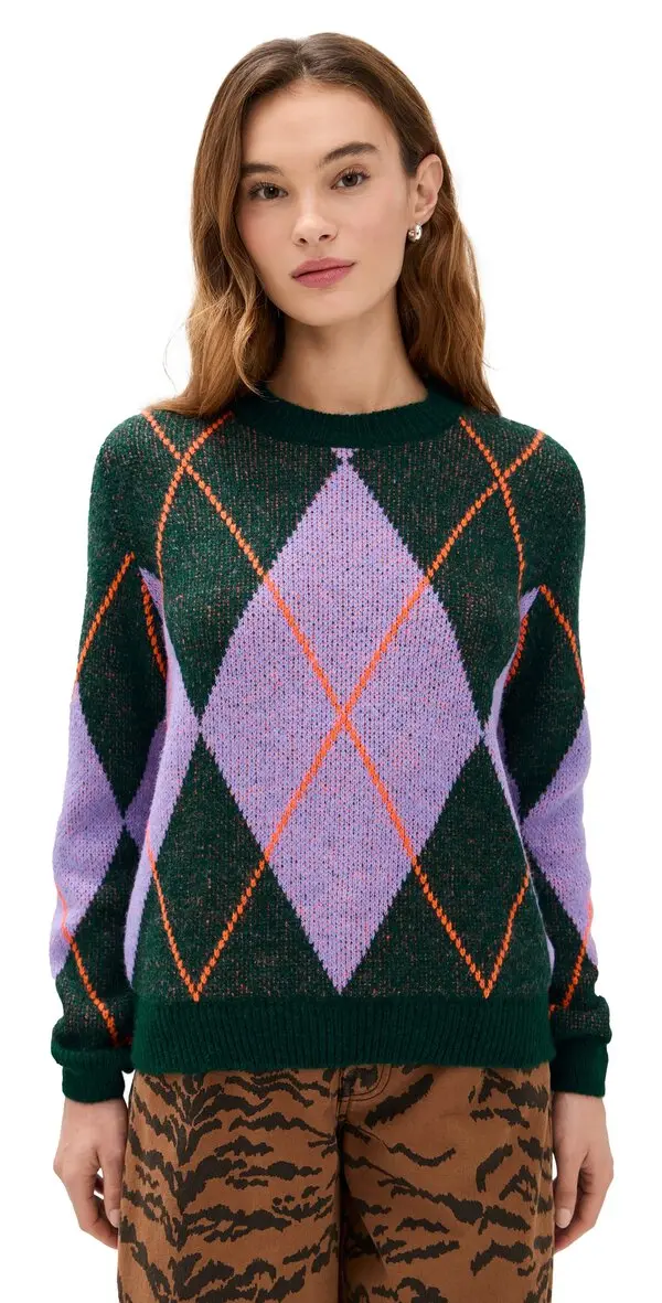 Essentiel Antwerp Iberlin Argyle Jacquard Knit Pullover - Combo2 Paula's Choice