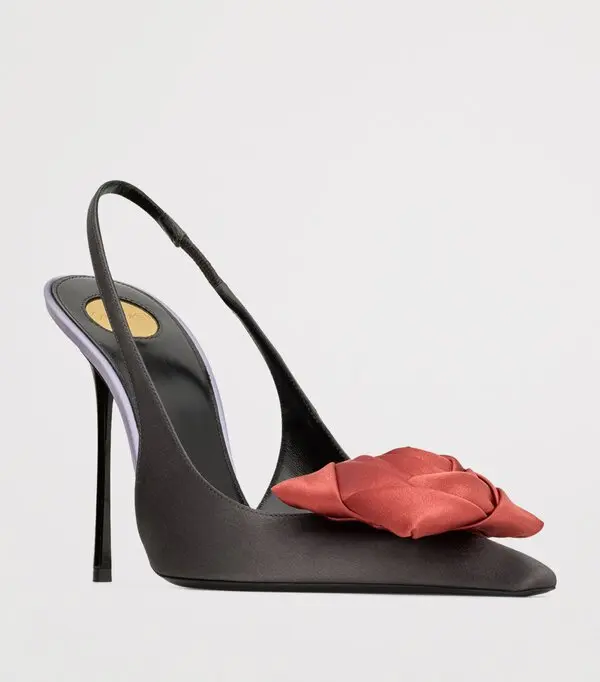 Saint Laurent Amalia Slingback Pumps - Black