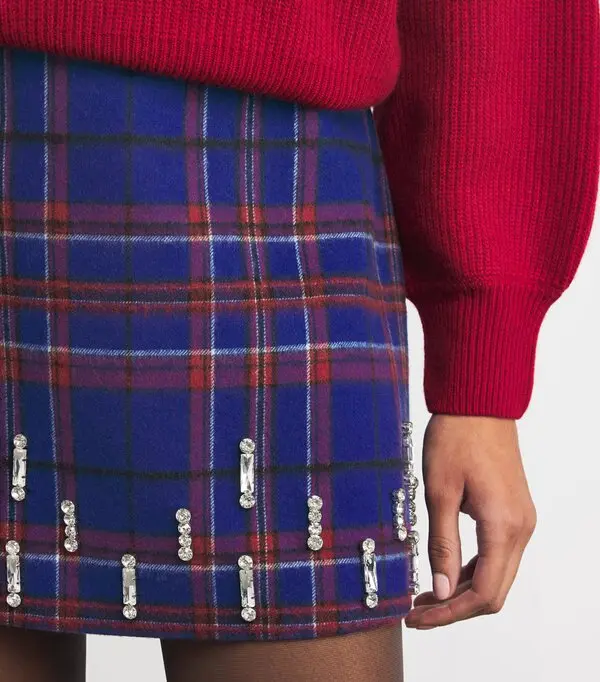 Max & Co. Wool-blend Tartan Mini Skirt