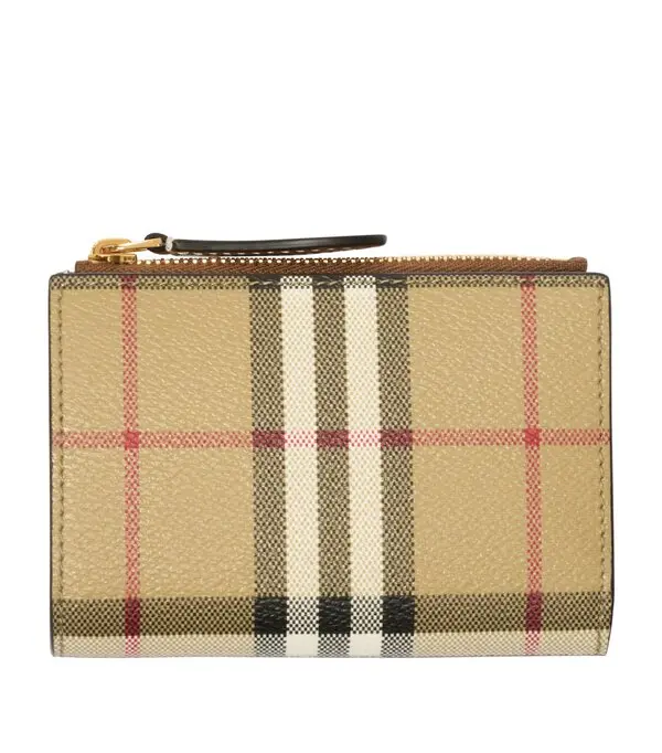 Burberry Check Bifold Wallet - Brown