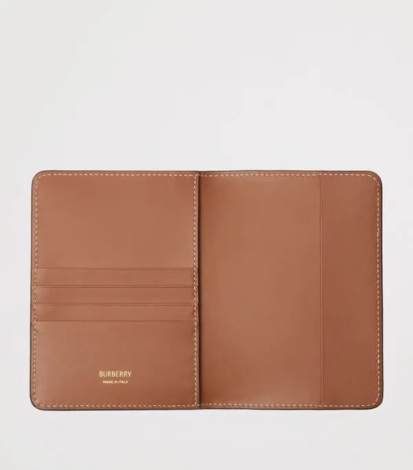 Burberry Check Passport Holder - Brown