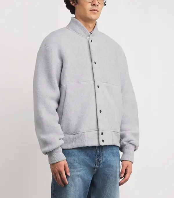 Canada Goose Wool-blend Hudson Bomber Jacket - Silver