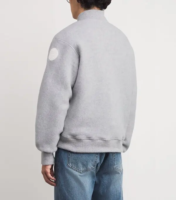 Canada Goose Wool-blend Hudson Bomber Jacket - Silver