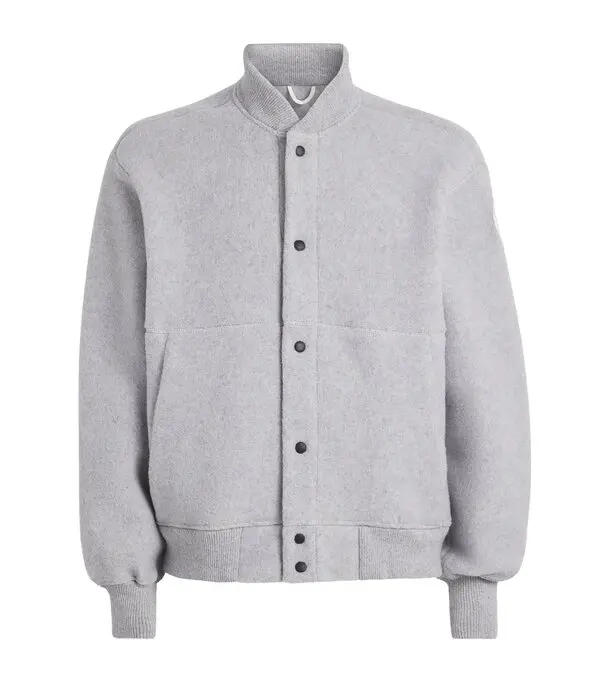 Canada Goose Wool-blend Hudson Bomber Jacket - Silver