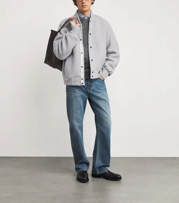 Canada Goose Wool-blend Hudson Bomber Jacket - Silver