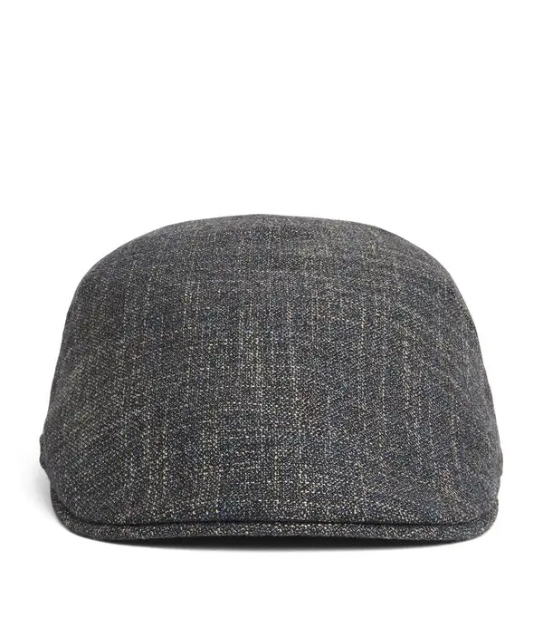 Borsalino Wool And Bamboo Flat Cap - Blue