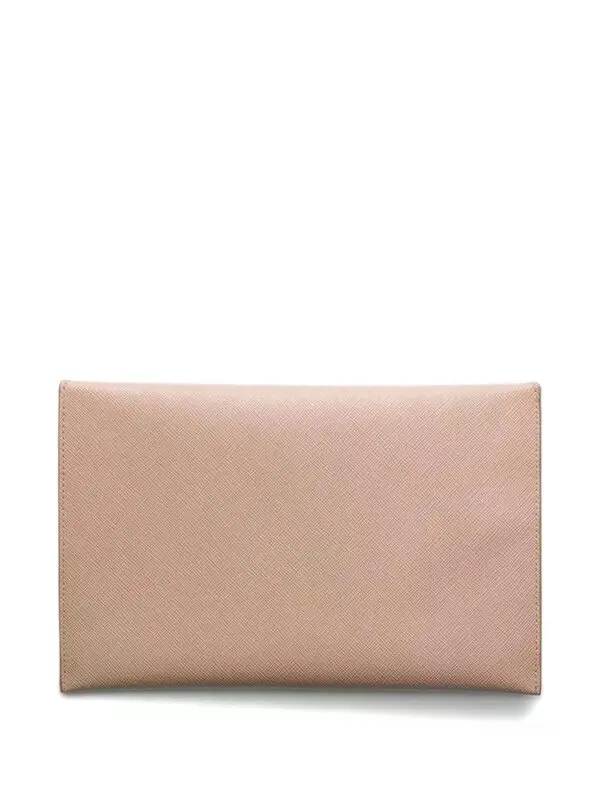 Prada Envelope Snap-closure Clutch - Neutrals