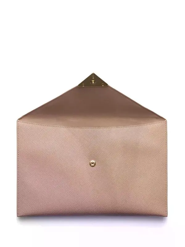 Prada Envelope Snap-closure Clutch - Neutrals