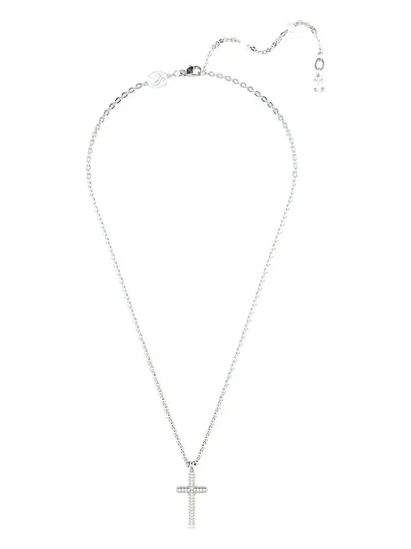 SWAROVSKI Crystal-embellished Cross Pendant Necklace - Silver