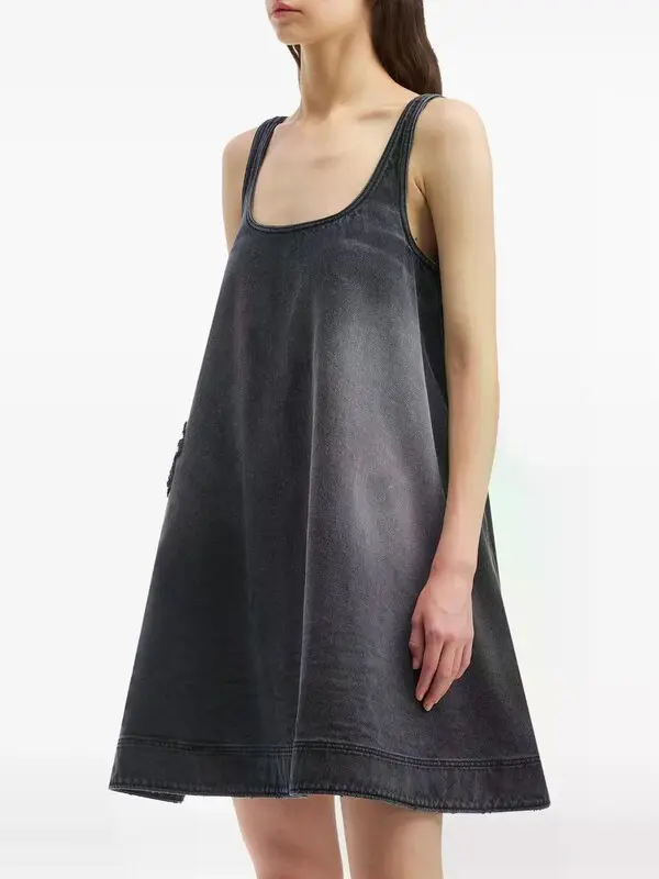 Simone Rocha Beaded Appliqué Mini Dress - Grey