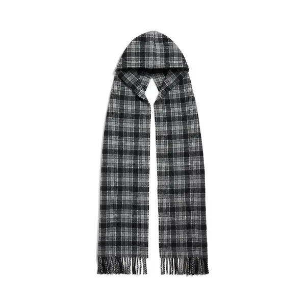 Balenciaga Hooded Scarf - Grey & Silver