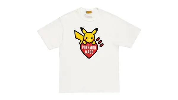 HUMAN MADE X Pokemon Graphic Pikachu Online Store T-shirt - White