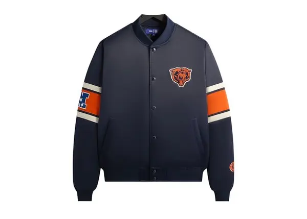 Kith X Nfl Chicago Bears Satin Bomber Jacket
