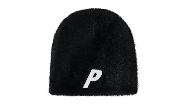 PALACE Faux Mohair P Nein Cuff Beanie - Black