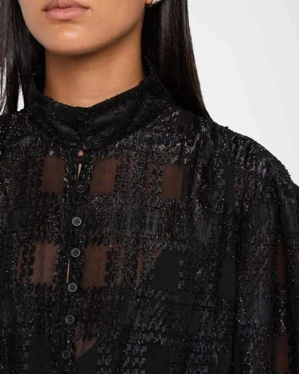 IRO PARIS Vasco Sequined Shirtdress