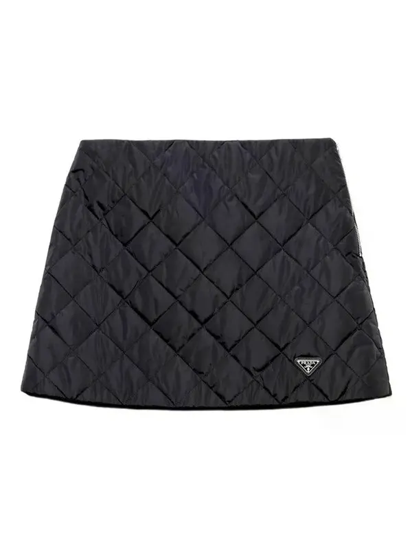 Prada Quilted Mini Skirt - Black