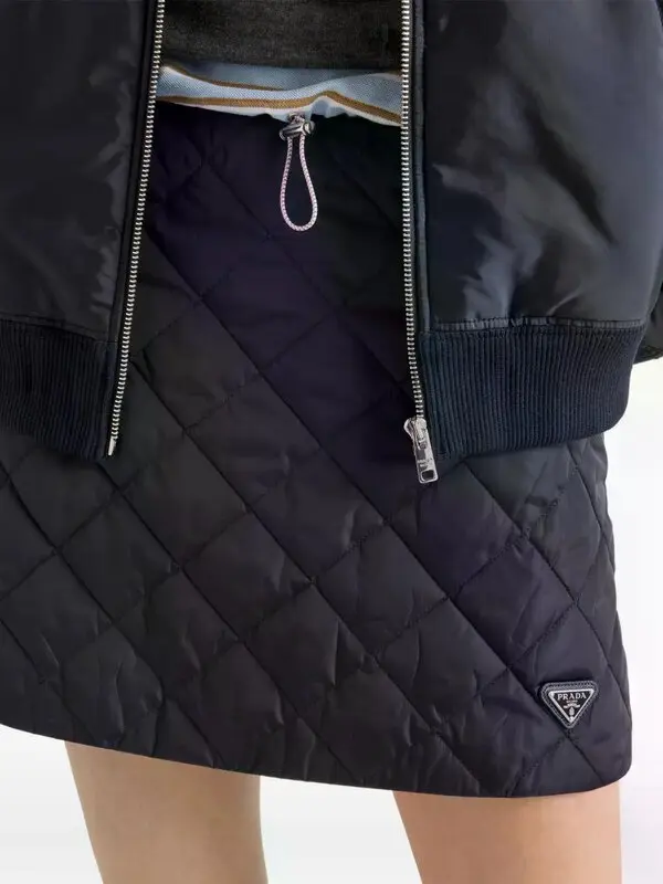 Prada Quilted Mini Skirt - Black